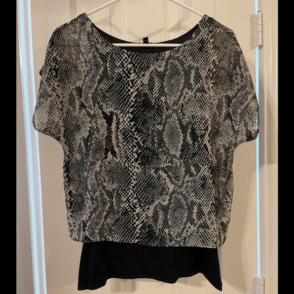 Express | Tops | Express Womens Snakeskin Blouse | Poshmark